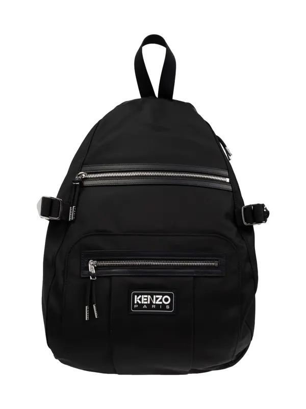 Kenzo Logo-patch Backpack - Black
