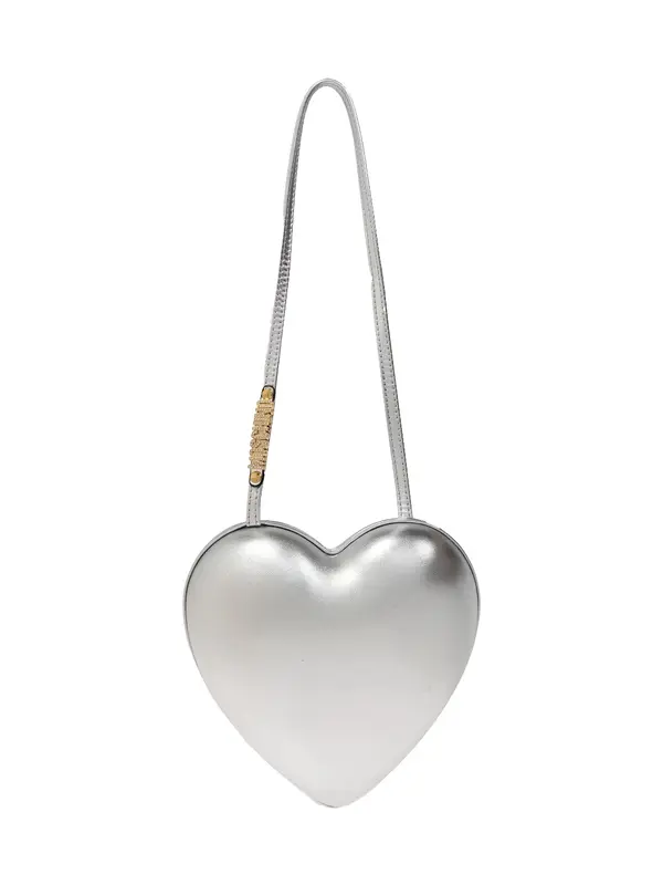 Moschino Heart-shaped Shoulder Bag - Silver
