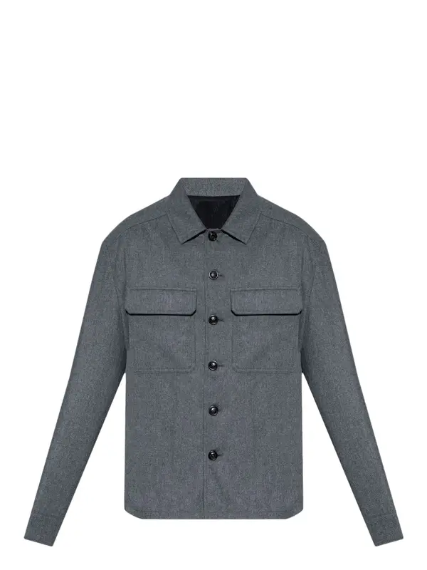 Moncler Cashmere-blend Shirt - Grey