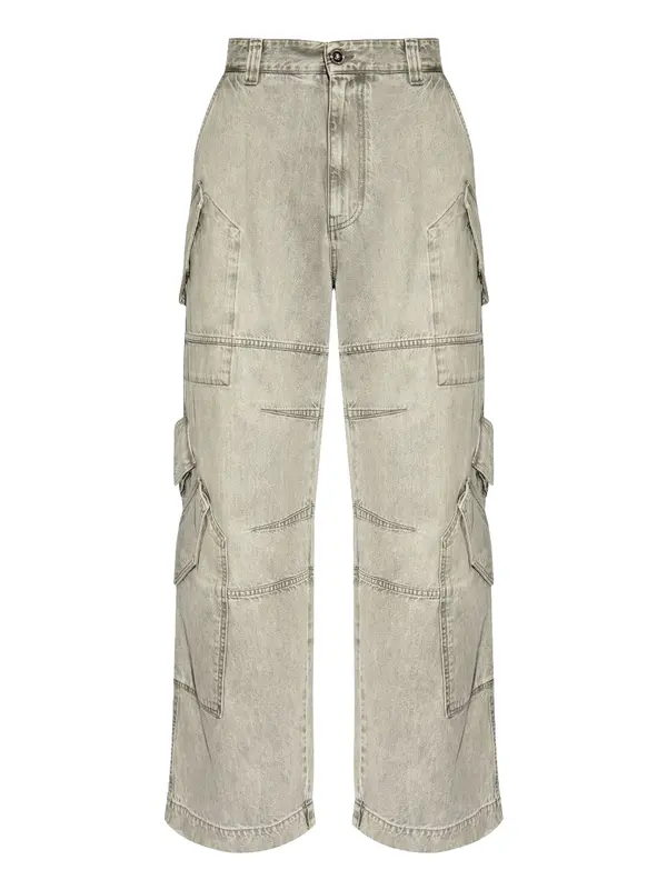 Versace Wide-leg Cargo Jeans - Grey