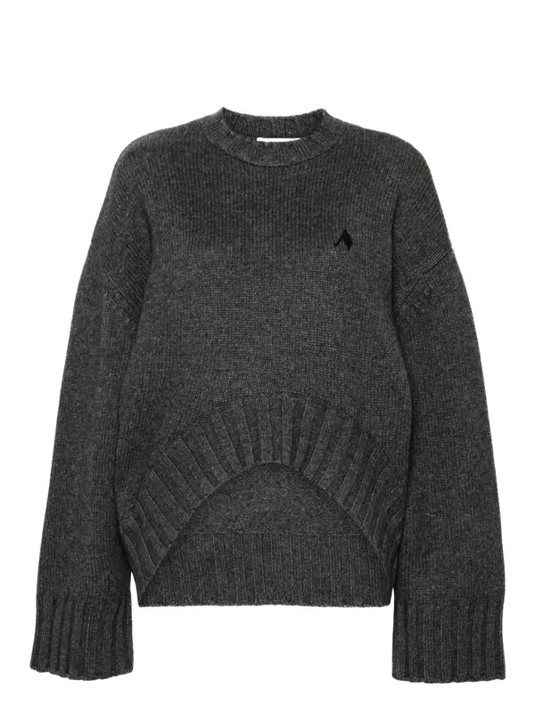 Attico Ribbed-knit Sweater - Grey