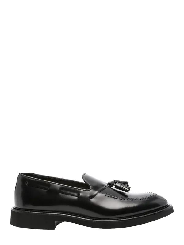 DOUCAL'S Tassel-detail Leather Loafers - Black