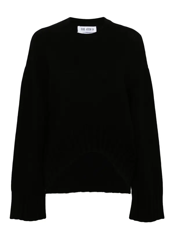 Attico Ribbed-knit Sweater - Black