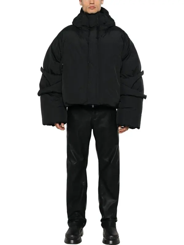 HELIOT EMIL Hooded Puffer Jacket - Black