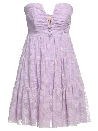 ANIYE BY Mini Dress With Lace Appliqués - Purple