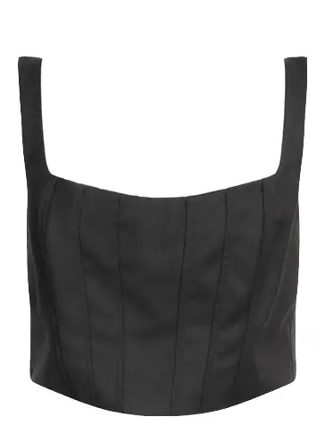 Pinko Top In Polyester, Viscose, And Elastane - Black