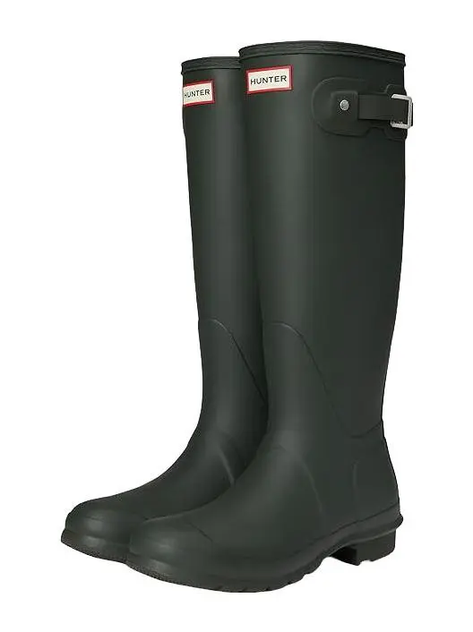 Hunter Original Tall Buckled Waterproof Boots - Green