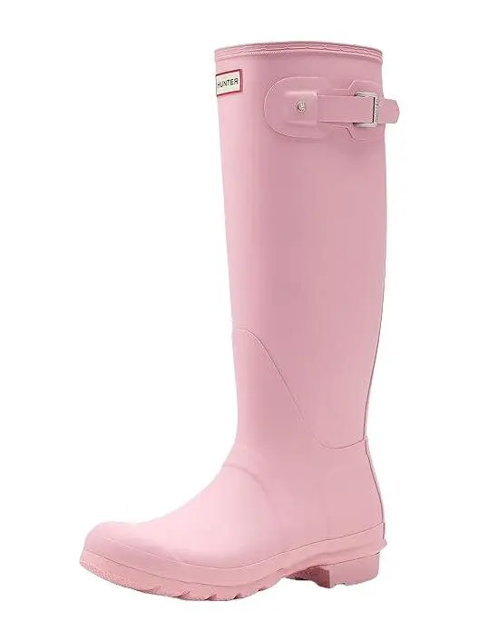 Hunter Original Tall Buckled Waterproof Boots - Pink