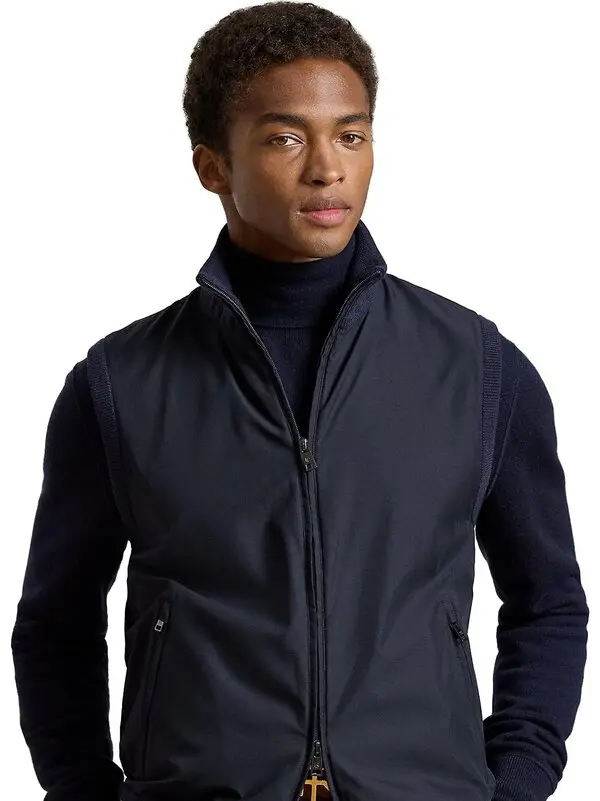 Ralph Lauren Hybrid Full-zip Sweater Vest - Classic Chairman Navy