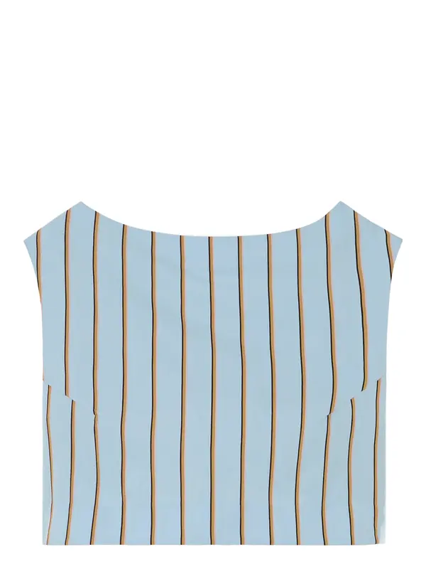 DESTREE Richard Cropped Striped Top - Blue