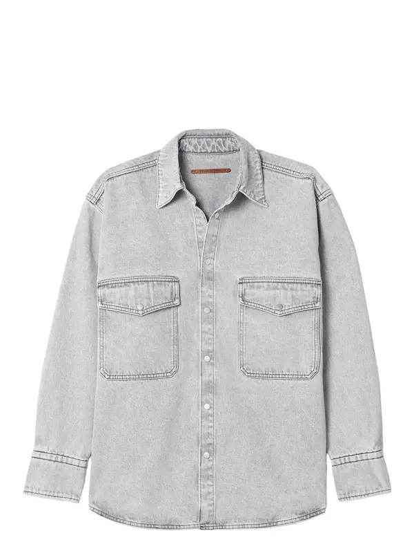 PETAR PETROV Oversized Denim Shirt - Gray