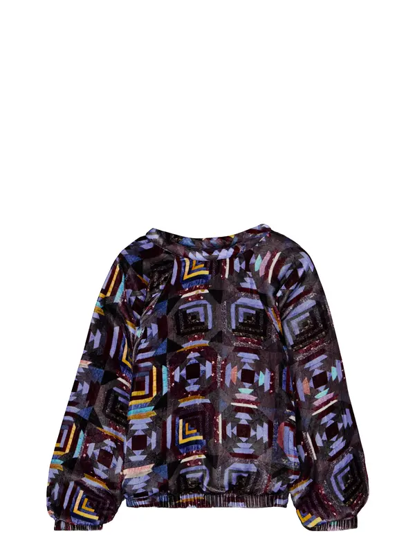 Isabel Marant Dabia Printed Velvet Sweatshirt - Multi
