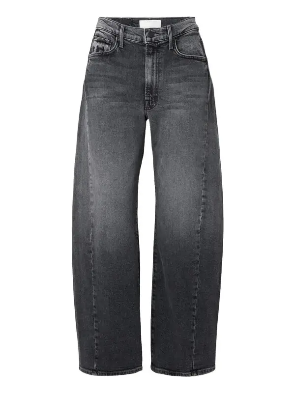 MOTHER The Half Pipe Flood High-rise Wide-leg Jeans - Gray