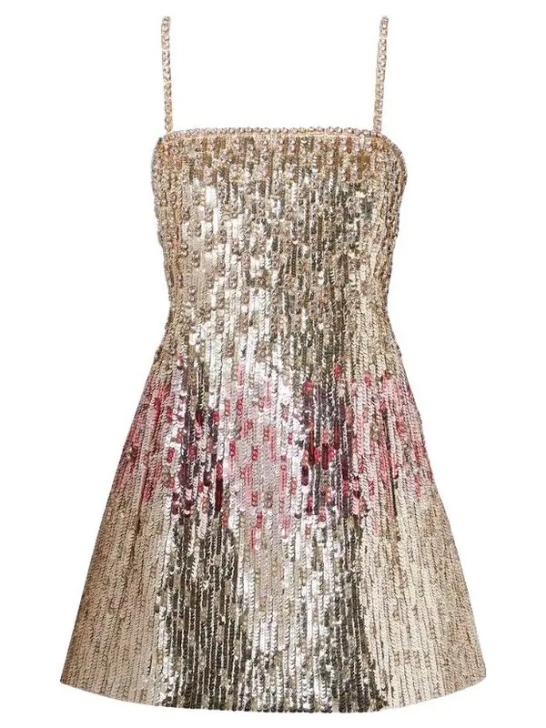 Valentino Garavani Embellished Mini Dress - Gold
