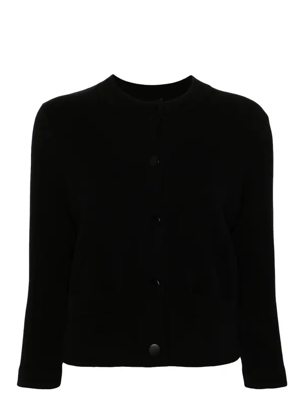 Vince Shrunken Snap Cardigan - Black