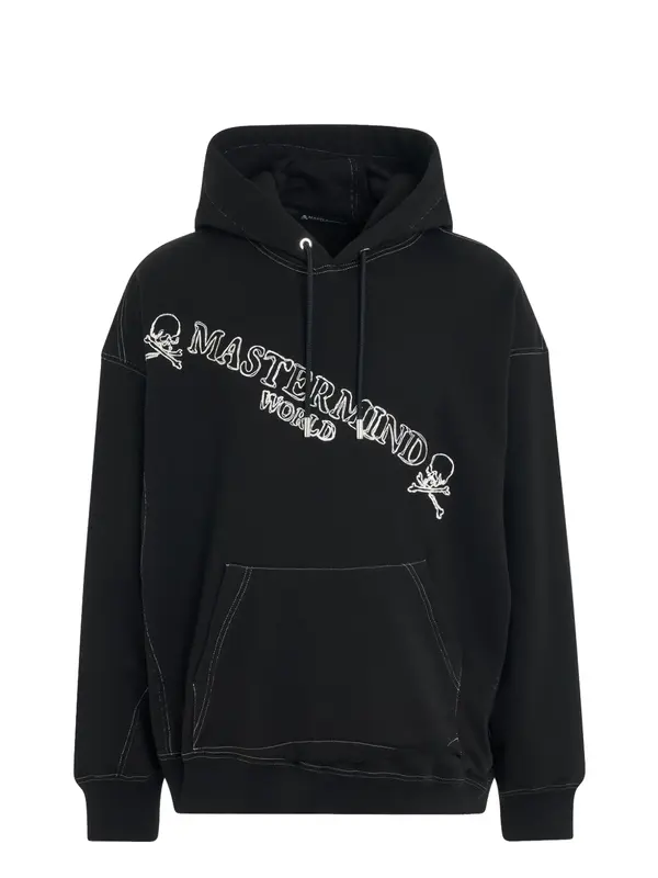 MASTERMIND WORLD Printed Cotton Hoodie - Black