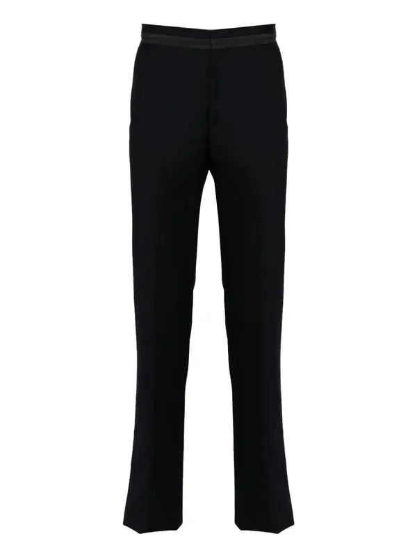 LANVIN Wool Straight-leg Tailored Trousers - Blue