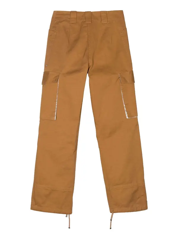 Rabanne Embroidered-logo Cargo Trousers - Brown