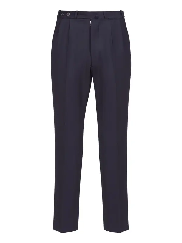 MAISON MARGIELA Virgin-wool Cropped Trousers - Blue