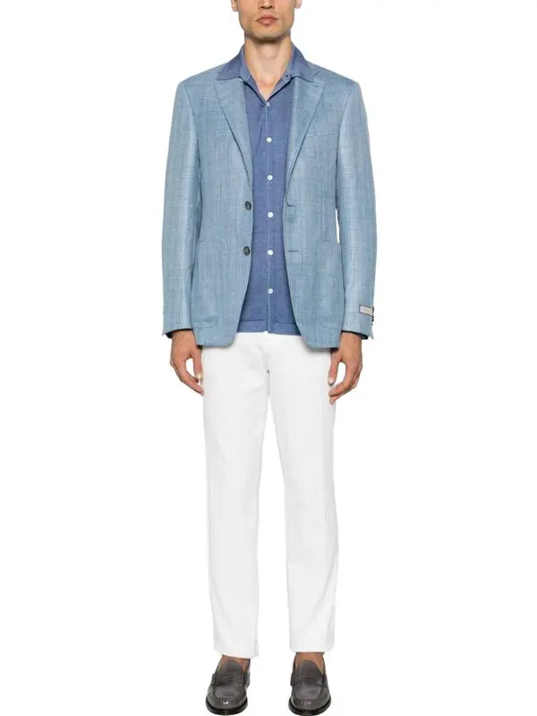 Canali Interwoven Blazer - Blue