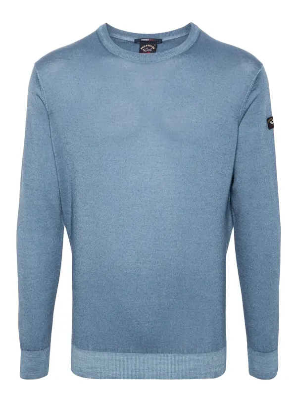 Paul & Shark Garment-dyed Wool Sweater - Blue