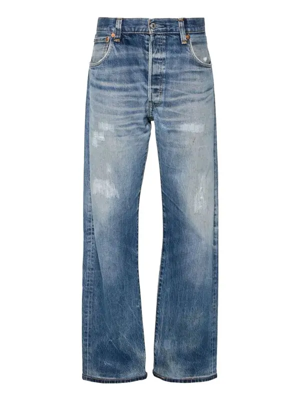 RE/DONE High-rise Straight Leg Jeans - Blue