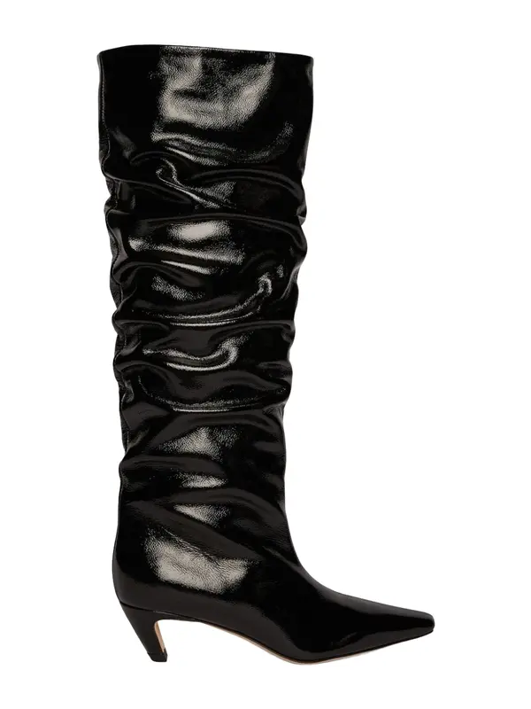 MSGM 55mm Leather Boots - Black
