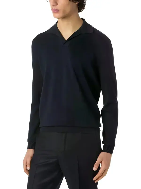 Loro Piana Buttonless Polo Shirt - Blue