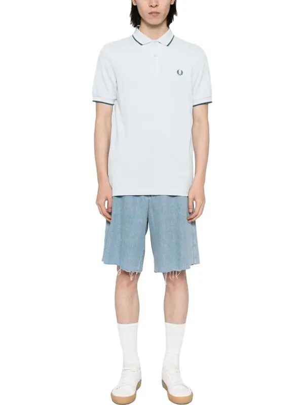 Fred Perry Logo-embroidered Cotton Polo Shirt - Blue