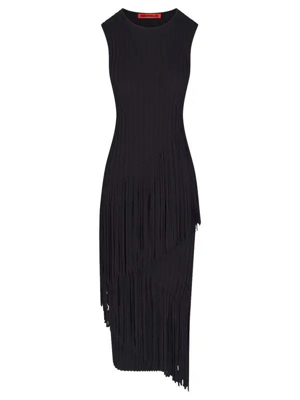 SIMONMILLER Spiral Knitted Dress - Black