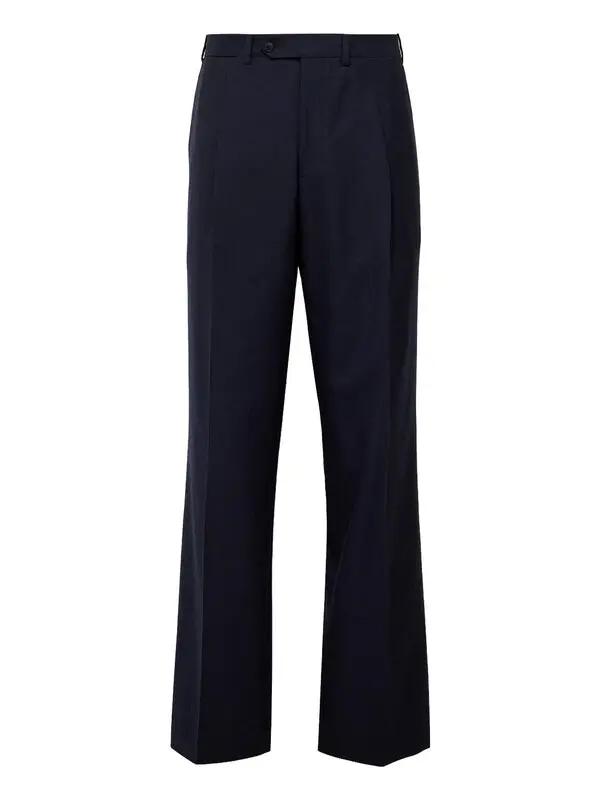 SAMAN AMEL Amo Wide-leg Suit Trousers - Blue