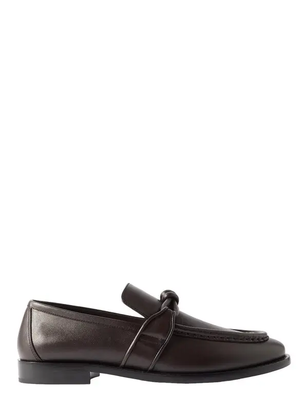 Bottega Veneta Astaire Knot-detailed Loafers - Brown