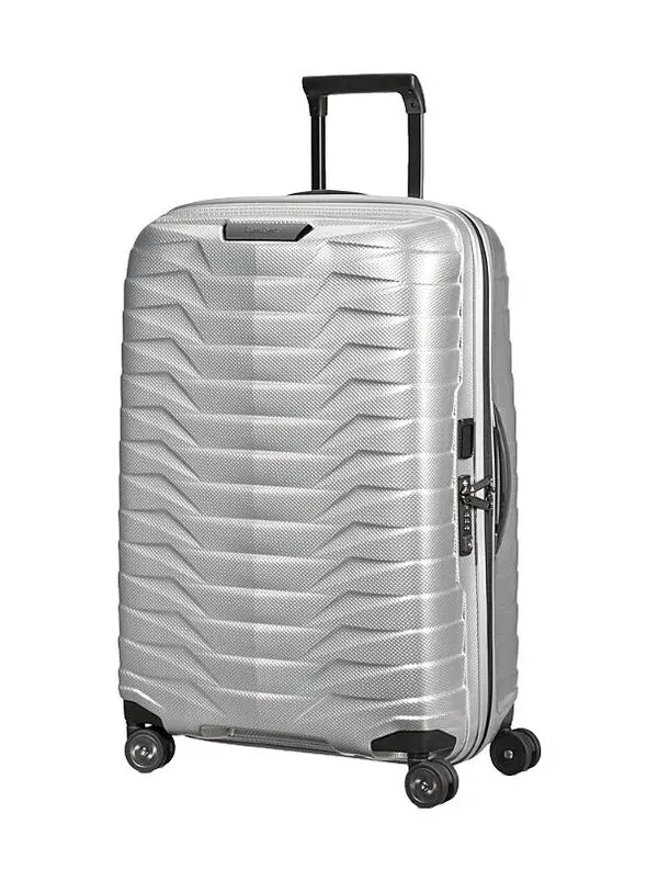 SAMSONITE Proxis Medium Spinner Checked Suitcase - Silver