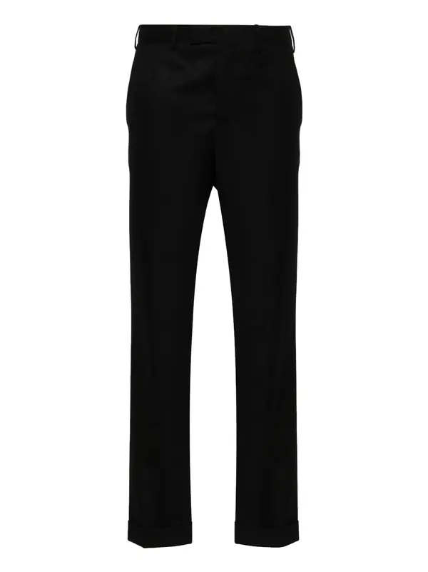 PT TORINO Tapered Tailored Trousers - Black
