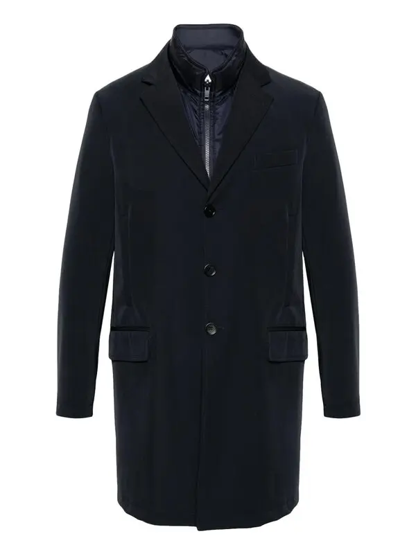 FAY Layered Overcoat - Blue