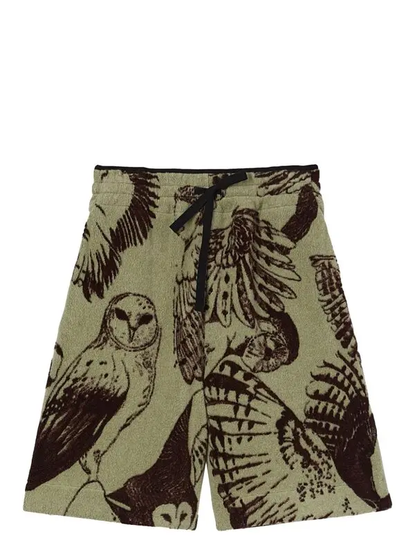 JIL SANDER Jacquard Elasticated Shorts - Green