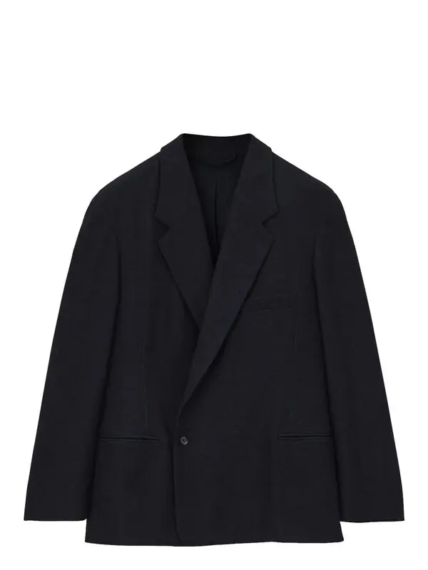 LEMAIRE Maxi Double-breasted Jacket - Black
