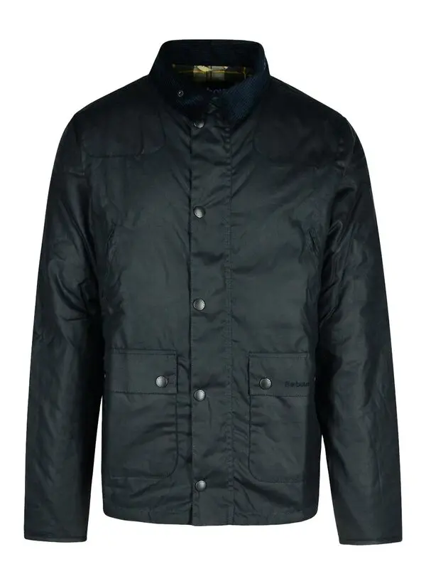 Barbour Reelin' Waxed Cotton Jacket - Navy