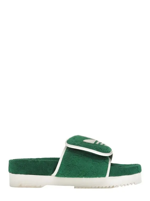 Adidas X Gucci Gg Platform Sandals - Green