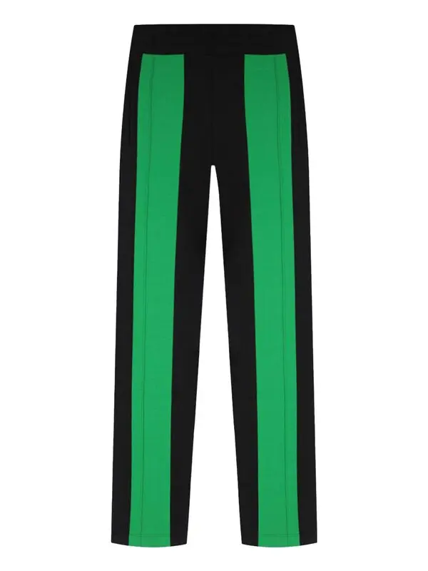 Bottega Veneta Technical Double Panel Track Trousers - Black/green