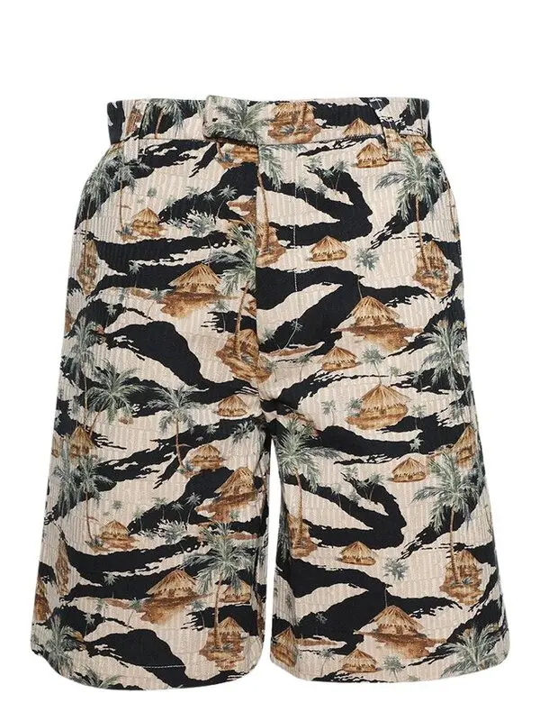 Amiri Repeat Palm Skater Shorts - Mojave Desert