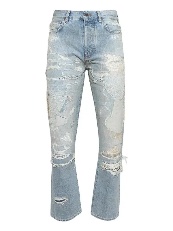 Amiri Repaired Straight Jean - Blue
