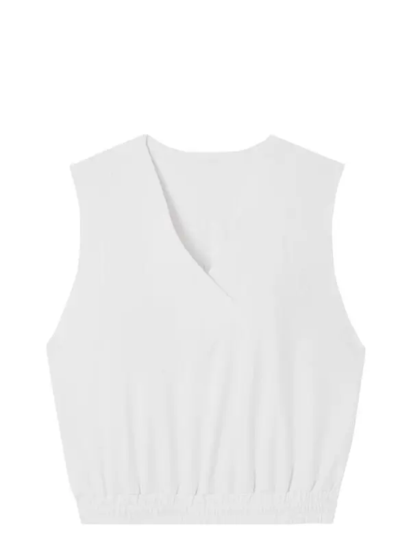 Lululemon Cropped Stretch-jersey Tank - White