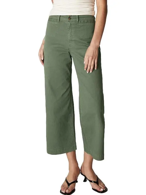UNPUBLISHED Gemma Crop Wide Leg Jeans - Green