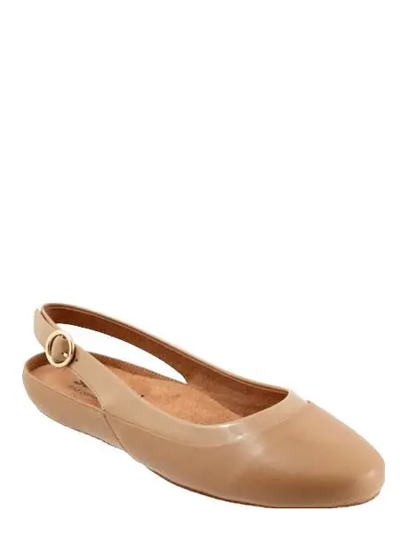 Softwalk Sheffield Slingback Flat - Beige
