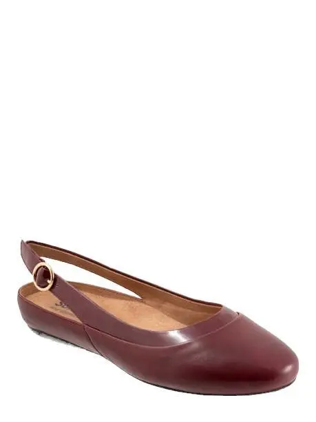 Softwalk Slingback Flat - Cherry