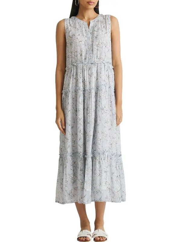 REISTOR Maxi Dress - Peony Blues