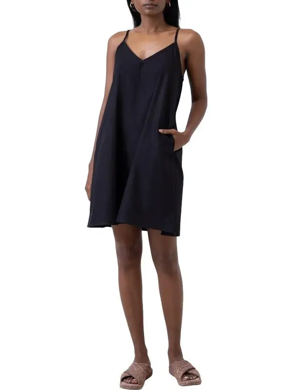REISTOR Short Tent Dress With Back Tie - Solid