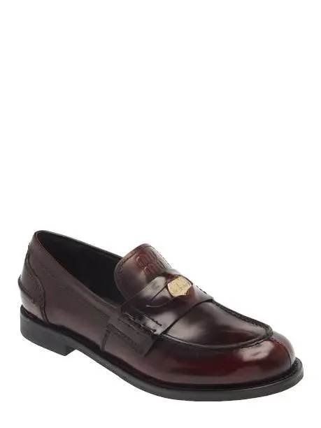Miu Miu Leather Penny Loafer - Porpora