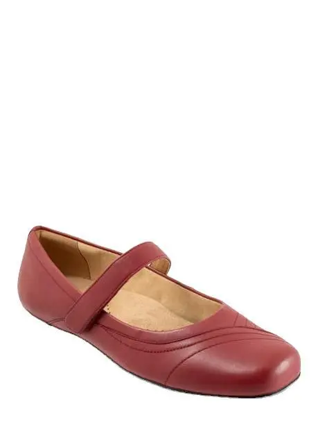 Trotters Sherese Mary Jane Flat - Dark Red
